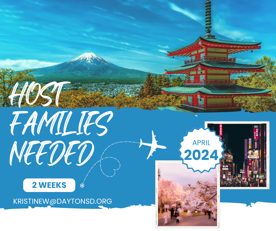 Yamate Exchange Hosts Needed | Dayton School District