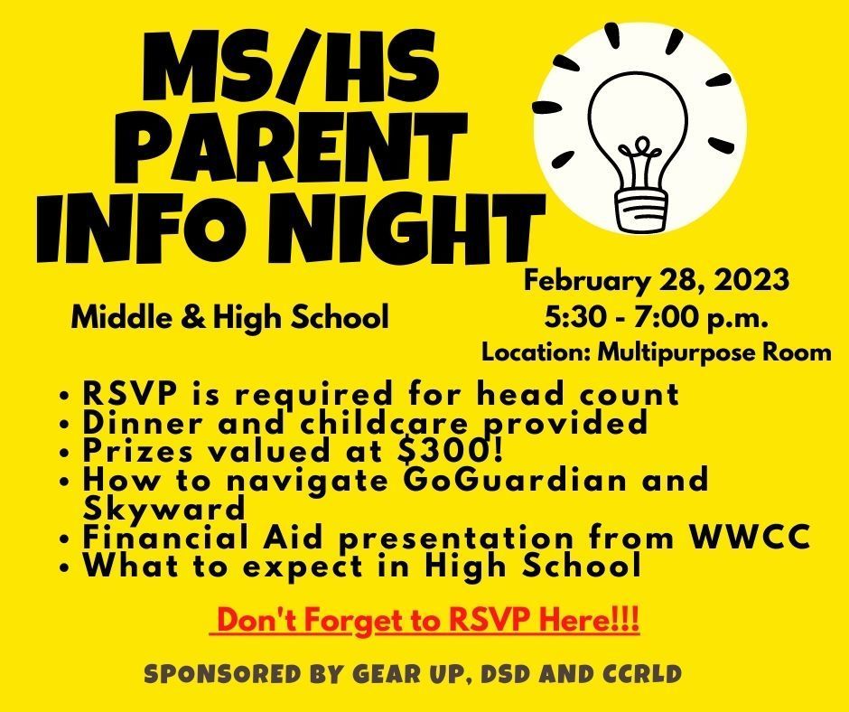 MS/HS Parent Info NIght | Dayton School District